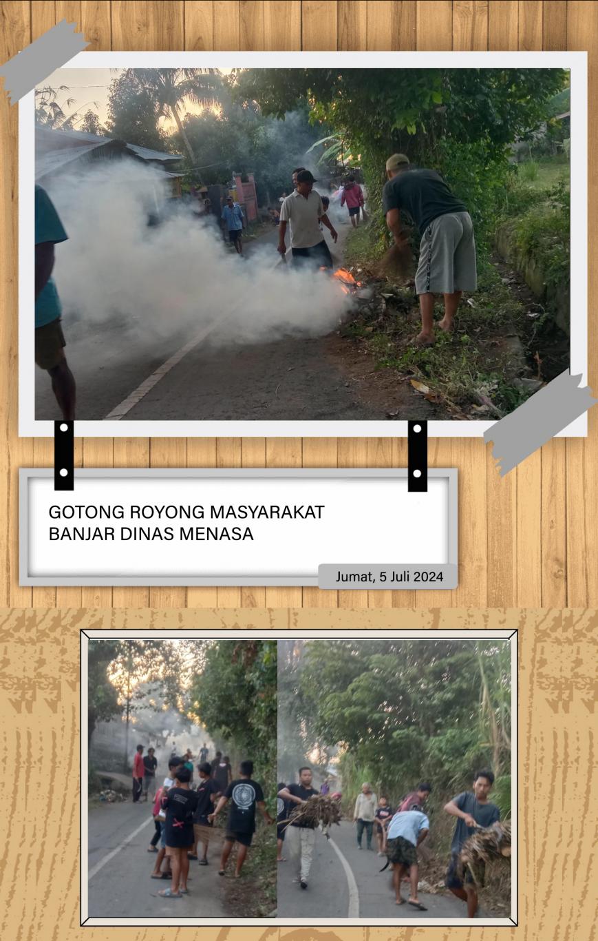 GOTONG ROYONG WARGA MASYARAKAT BANJAR DINAS MENASA - Website Desa Sinabun
